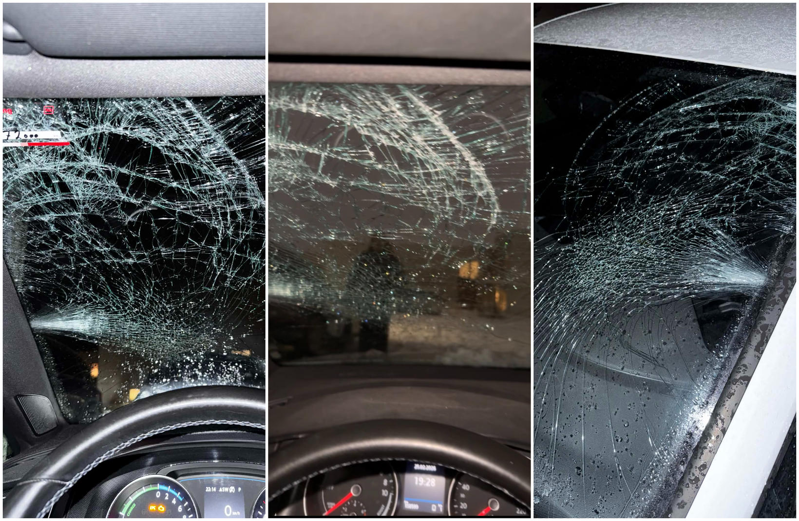 Glass shards rained into the car - Iceland Monitor
