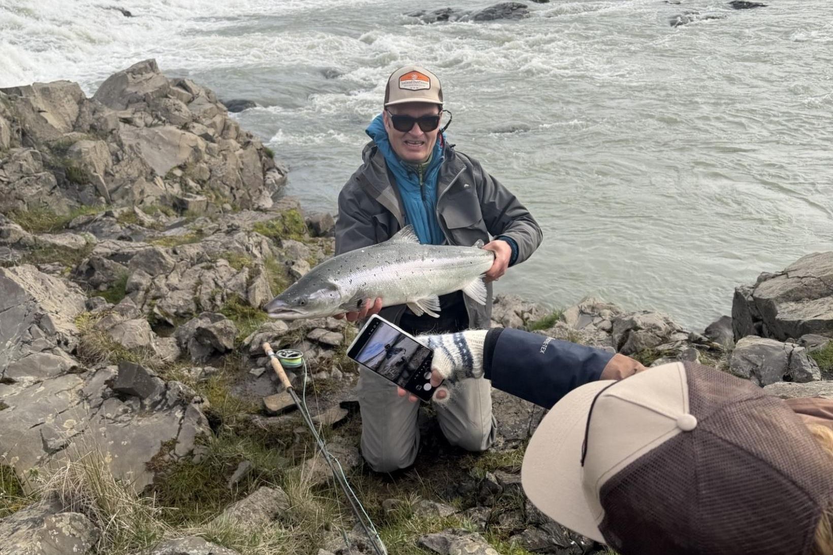 First salmon of the season is a male fish in the opening run - Iceland ...